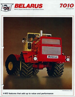 1986 BELARUS 7010 4-WD TRACTOR - ORIGINAL BROCHURE | eBay