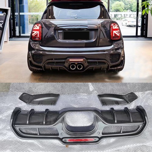 Carbon Fiber Rear Bumper Diffuser Spoiler Kit For Mini Cooper S F54 F55 ...