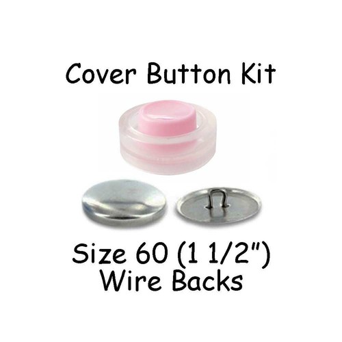 Size 60 (1 1/2 inch) Cover Buttons Starter Kit (makes 5) with Tool ...