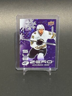 2024-25 Upper Deck Ice #SZ-BR Justin Brazeau Rookie Purple Sub Zero ...
