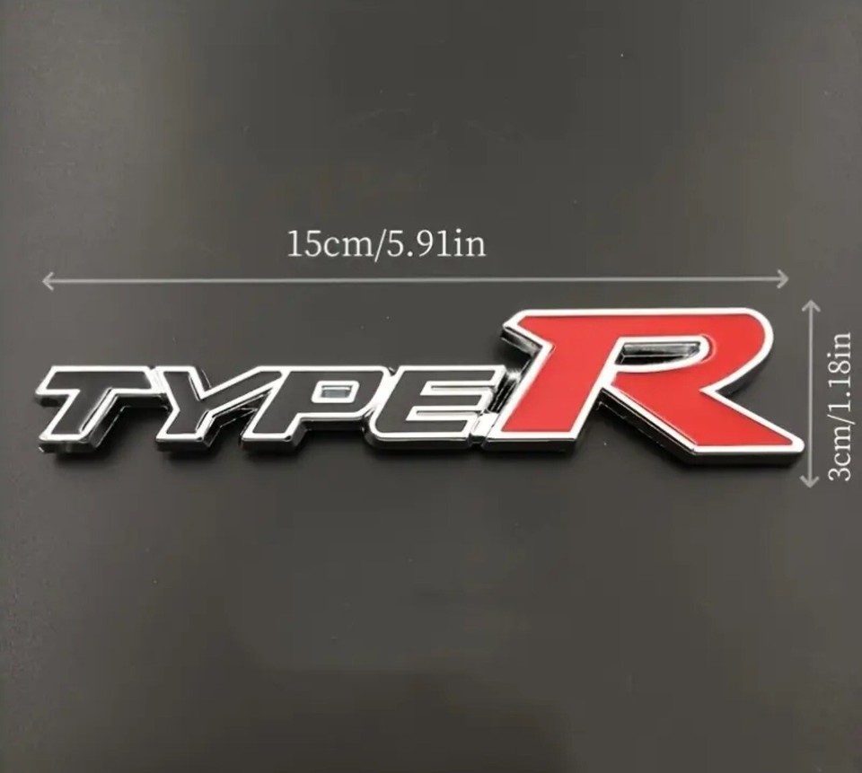 JDM Honda Type R Badge Black And Red Emblem | eBay