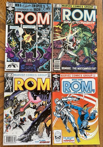 ROM 4 Comic Lot Marvel 1981-1982 NM Bagged & Boarded. Charity #16, 18 ...