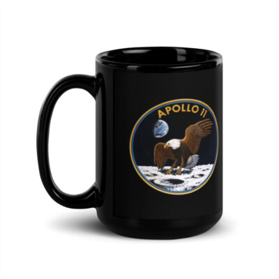 Apollo 11 Black Glossy Mug | eBay
