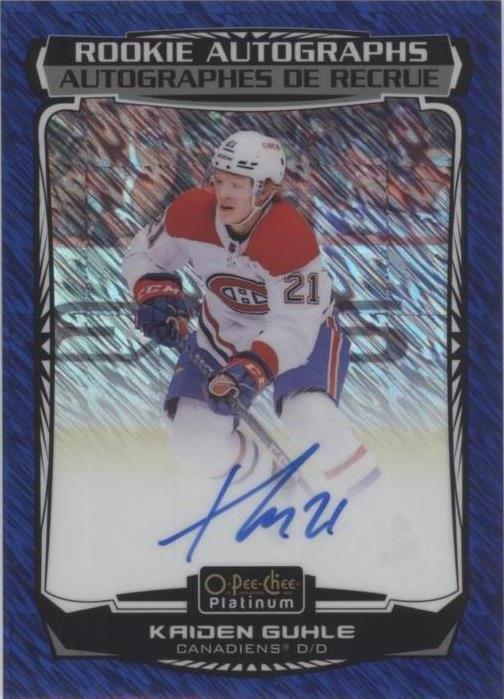 2022-23 O-Pee-Chee Platinum - Rookie Autographs Kaiden Guhle #R-KG Blue ...