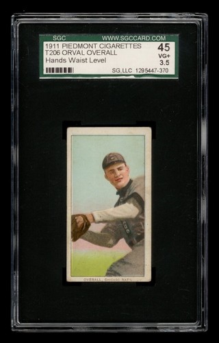 1909-11 T206 Set-Break Orval Overall Hands Waist Level Piedmont SGC 3.5 ...