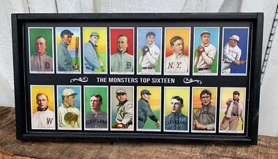 T206 Tobacco Baseball Card Monster Top 16 Sign ! WOW Awesome 12x24 Ty ...