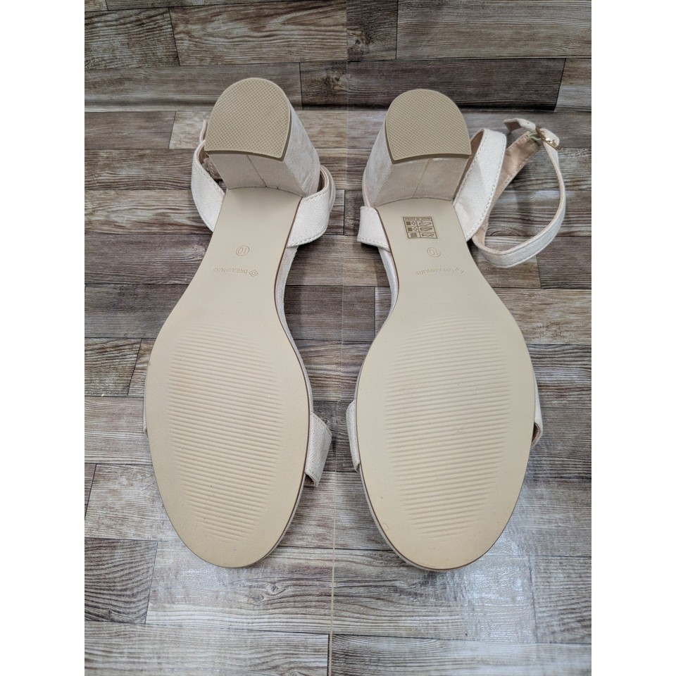 Dream Pairs Women's Size 10 Ankle Strap Heeled Sandals Open Toe Block ...