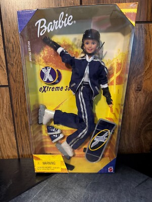 Barbie 1999 eXtreme 360 Special Edition Doll W/ Skateboard Mattel ...