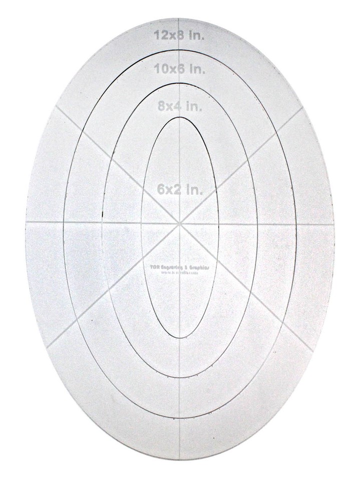 4 Piece Nested Oval Set 1/4" Clear Acrylic - Quilting/Embroidery ...