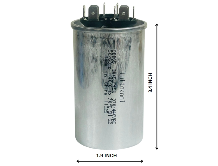 Tuttokool GCR3430/5 30+5uf Microfarad Dual Section Motor Round Run ...