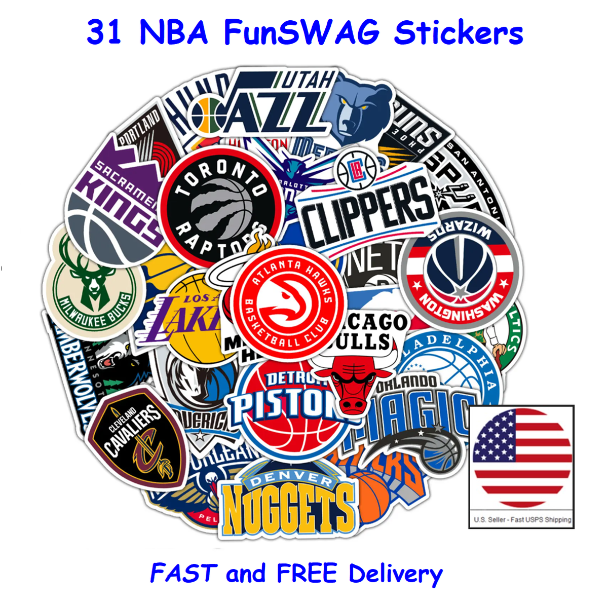 Nba Logos Stickers Set Con Imgenes Equipo De Basquetbol Equipos