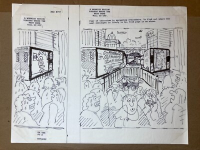 Al Jaffe Fold-in Preliminary Original Art Mad Magzine #342 TV Fox ...