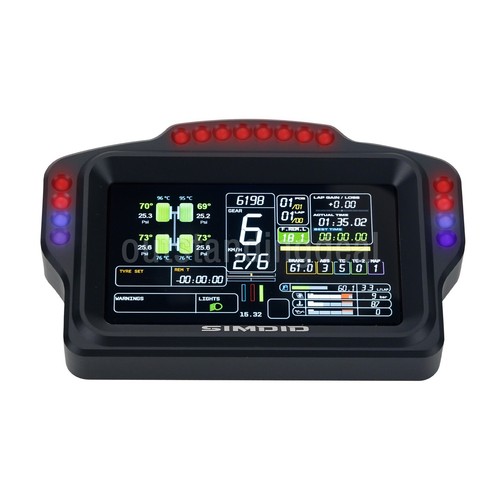 SIMDID DV480 PRO Dashboard Sim Racing Dash Display with 5" Screen & 16 ...