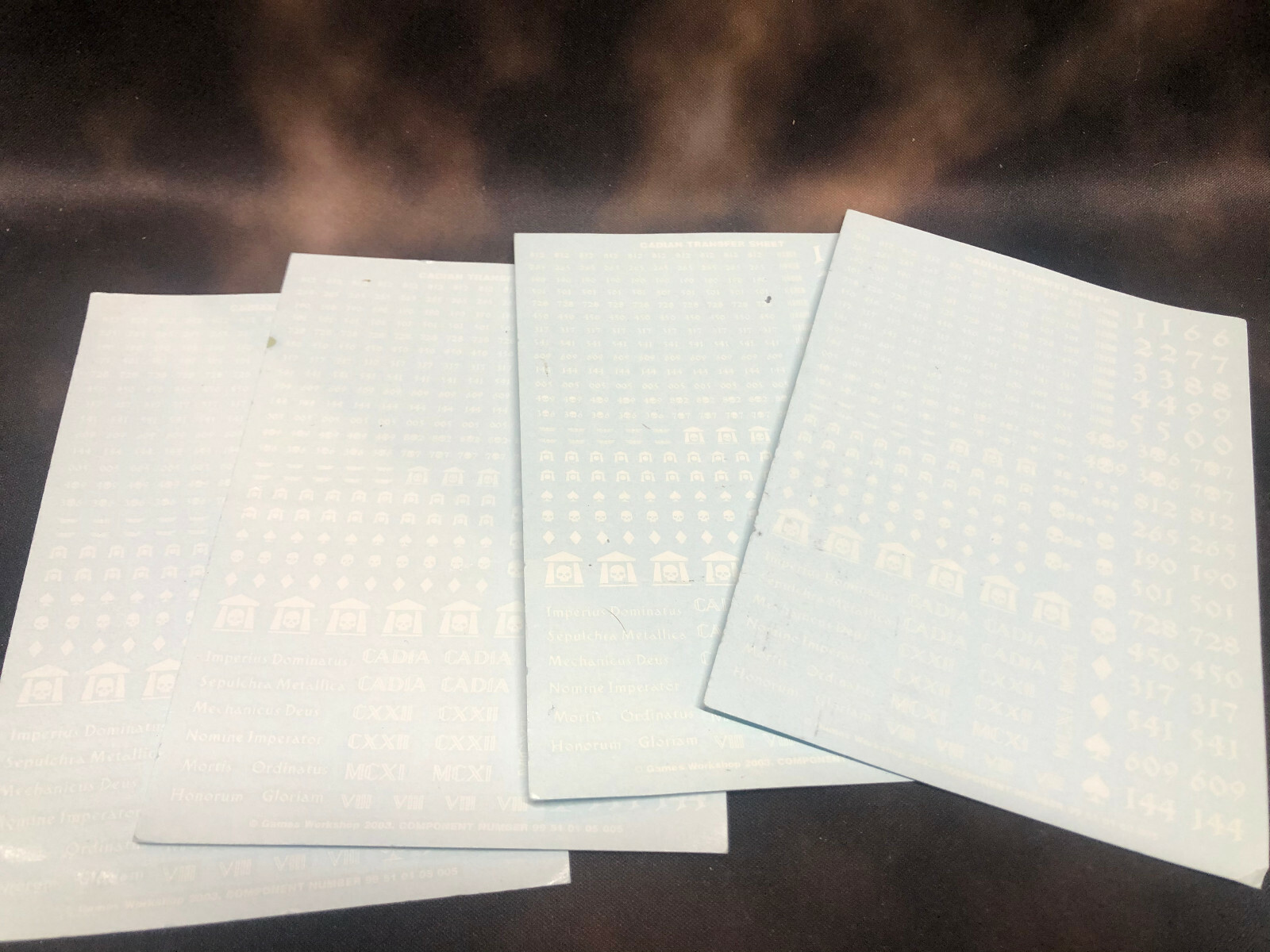 Warhammer 40k Chaos Space Marines Cadian Tallarn Decal Transfer Sheets ...