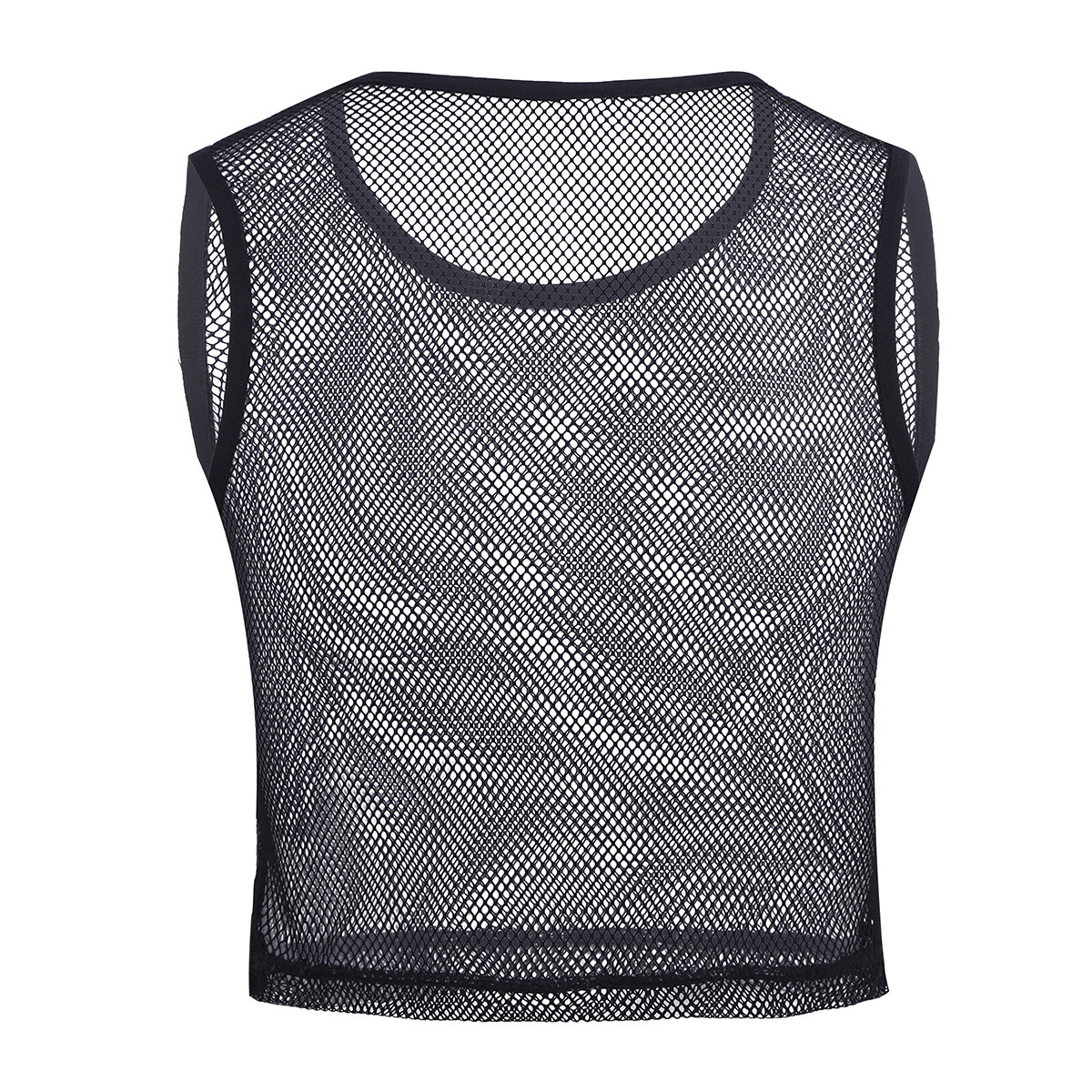 Sexy Men's Mesh Fishnet Sleeveless Shirt Transparent Tee Shirt Night ...