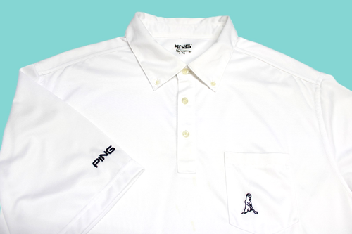 PING POLY GOLF SHIRT--L--PING MAN--POCKET--PERFECT!! QUALITY!!--SUPER ...