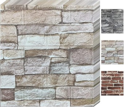 10 Pannelli 3D Mattoni Adesivi 35x38cm Autoadesivi Parete Cucina | eBay