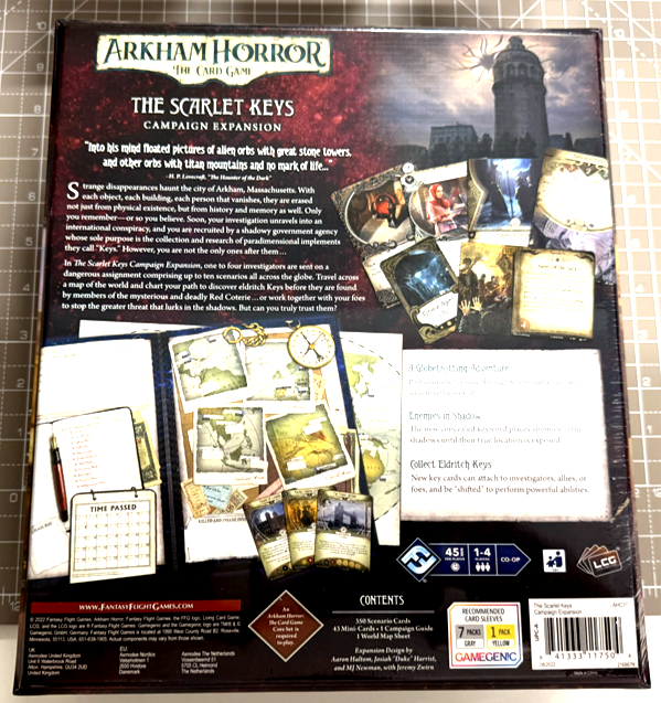 Arkham Horror Card Game The Scarlet Keys Campaign Expansion LCG New ...