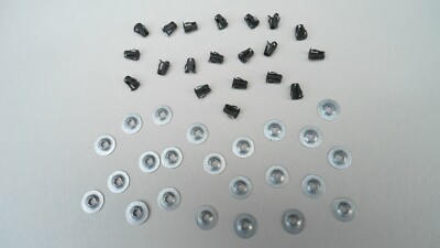 30 EMBLEM RETAINERS! (20 FLAT, 10 BARREL) FITS FORD/MERCURY CARS ...