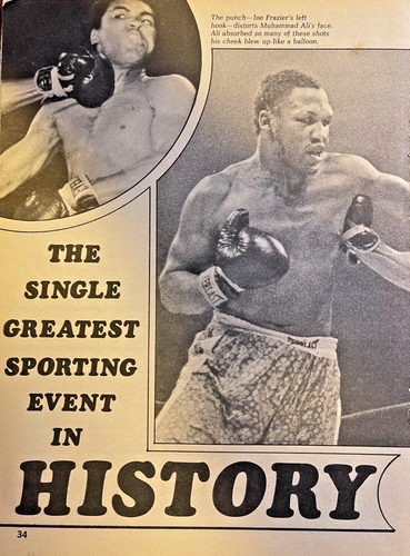 1972 Muhammad Ali Joe Frazier Boxing Match on March 8 1971 | eBay