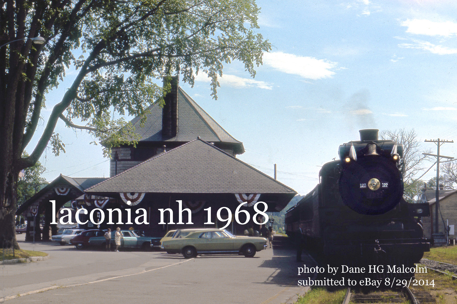 Boston & Maine RR /CPR 1278 Laconia NH 1968 4x6" photo (photo options ...