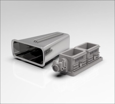 1:25 3D printed Enderle Barn Door Fuel Injection and matching Scoop | eBay