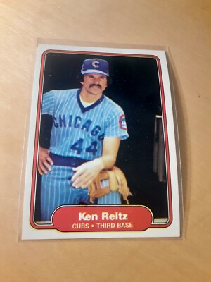 1982 Fleer #602 KEN REITZ Chicago Cubs Baseball Card, 3rd Baseman, Star ...