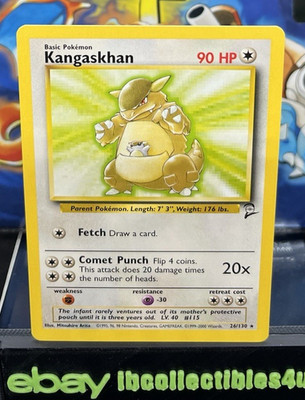 Kangaskhan 26/130 Base Set 2 Rare Pokemon TCG Card - Non-Holo - Vintage ...
