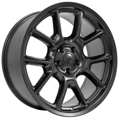 (Set of 4) OE Wheels DG21 20x9 5x115 +18mm Satin Black Wheels Rims 20 ...