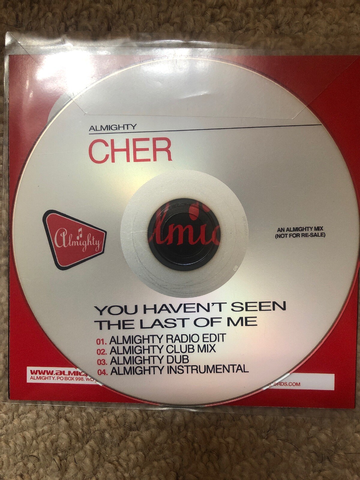 Cher - You Haven't Seen The Last Of Me - Almighty Mixes Promo CDR | eBay