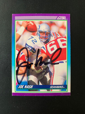 Joe Nash Signed 1990 Score #172 Card Seattle Seahawks Autograph COA | eBay