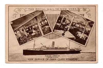 SS ORBITA, ROYAL MAIL STEAM PACKET LINE, MULTI-VIEW EXT & INT ~ used ...