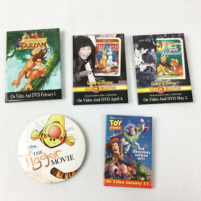 Vintage Disney Movie Promotional Pin Buttons Lot Tigger Tarzan Toy ...