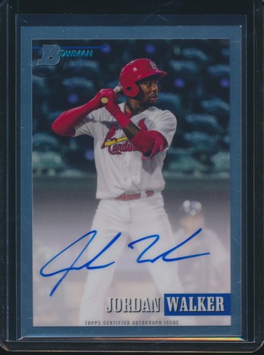 JORDAN WALKER AUTO 2021 Bowman Heritage Chrome Autograph Cardinals ...