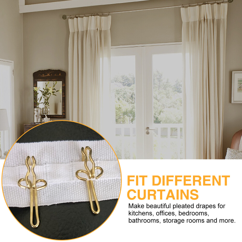 Decorative Curtain Hook Kitchen Metal Header Tape For Drapery Practical ...