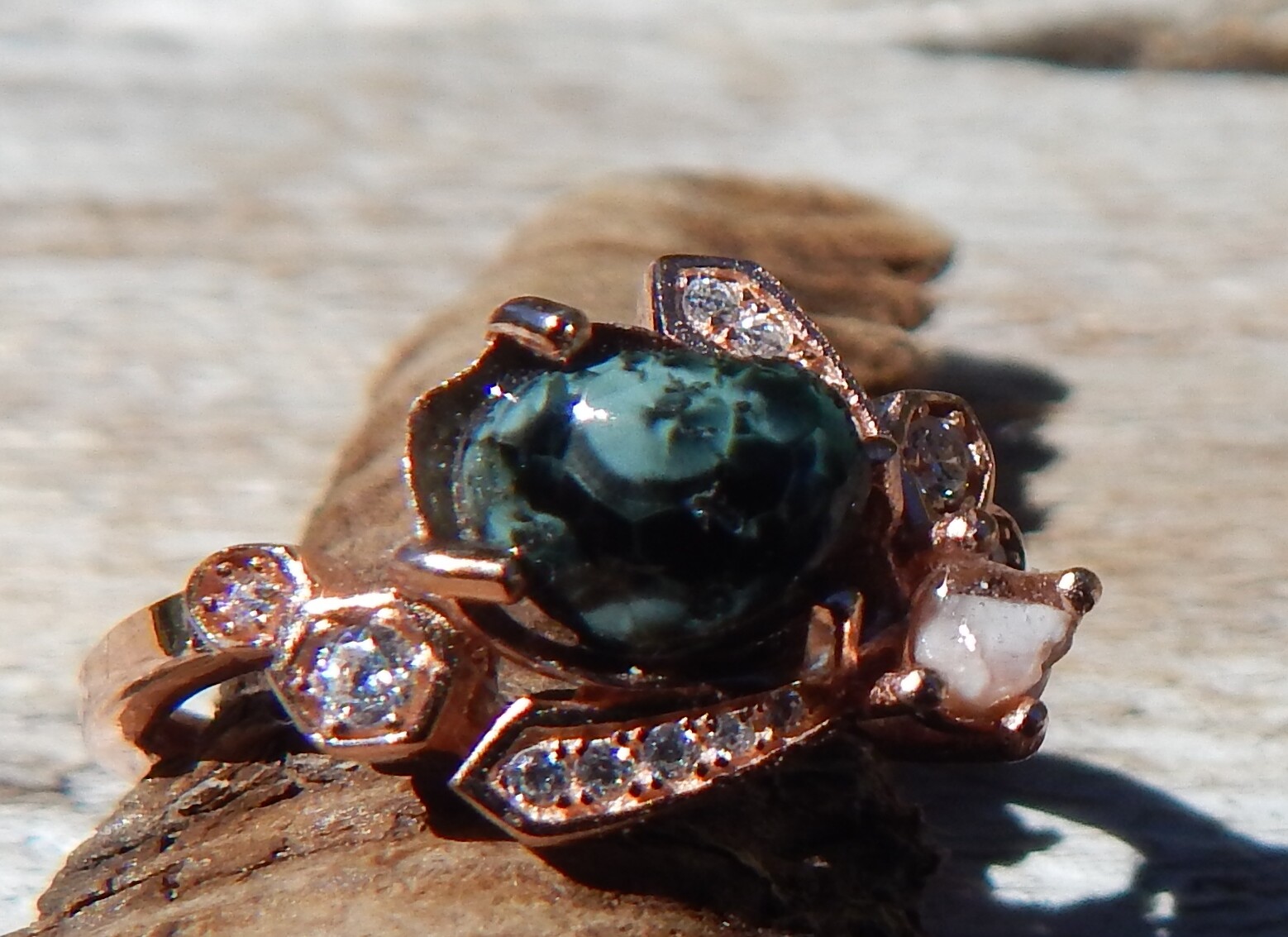 Michigan Greenstone gem set in a size 6 ring(sterling silver | eBay