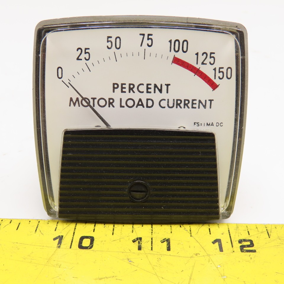 General Electric 841761 GE 254-2 Percent Motor Load Current Panel Meter ...