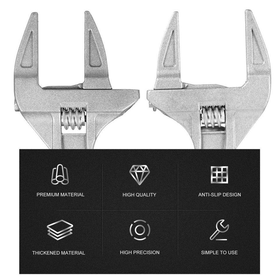 2 Pcs Multi-function Pipe Short Handle Wrench Spanner Wrenches ...