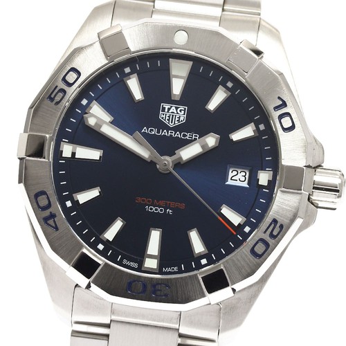 TAG HEUER Aqua racer WBD1112 Date Navy Dial Quartz Men's Watch_896120 ...