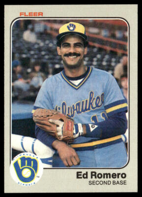 1983 Fleer Baseball Ed Romero #44 Milwaukee Brewers | eBay