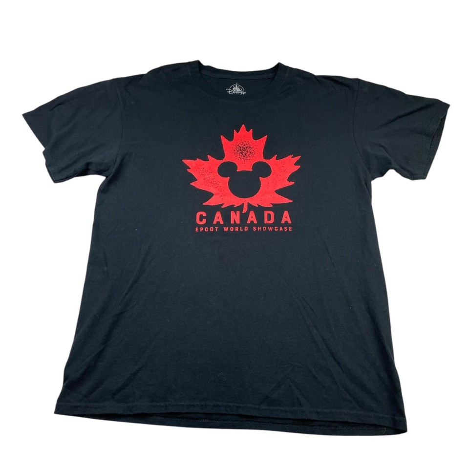 Disney Parks Epcot World Showcase Canada Mickey Mouse T-Shirt Black ...