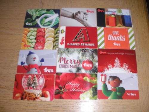 Fry's 12 different new and used collectible gift cards | eBay