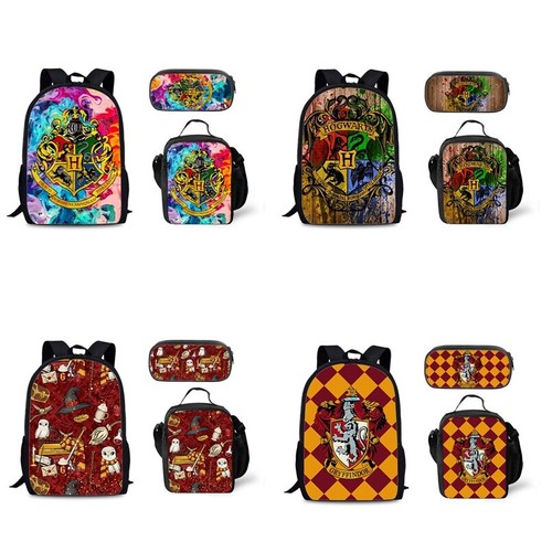 Kids Harry Potter Hogwarts Backpack set School Rucksack Lunch Bag ...