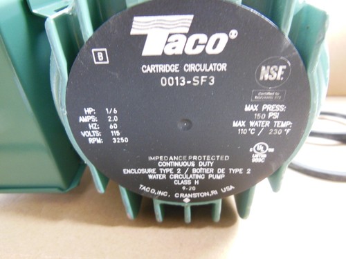 TYCO 0013-SF3 STAINLESS STEEL FLANGED 1/6 HP 115V 1 PHASE CIRCULATOR ...