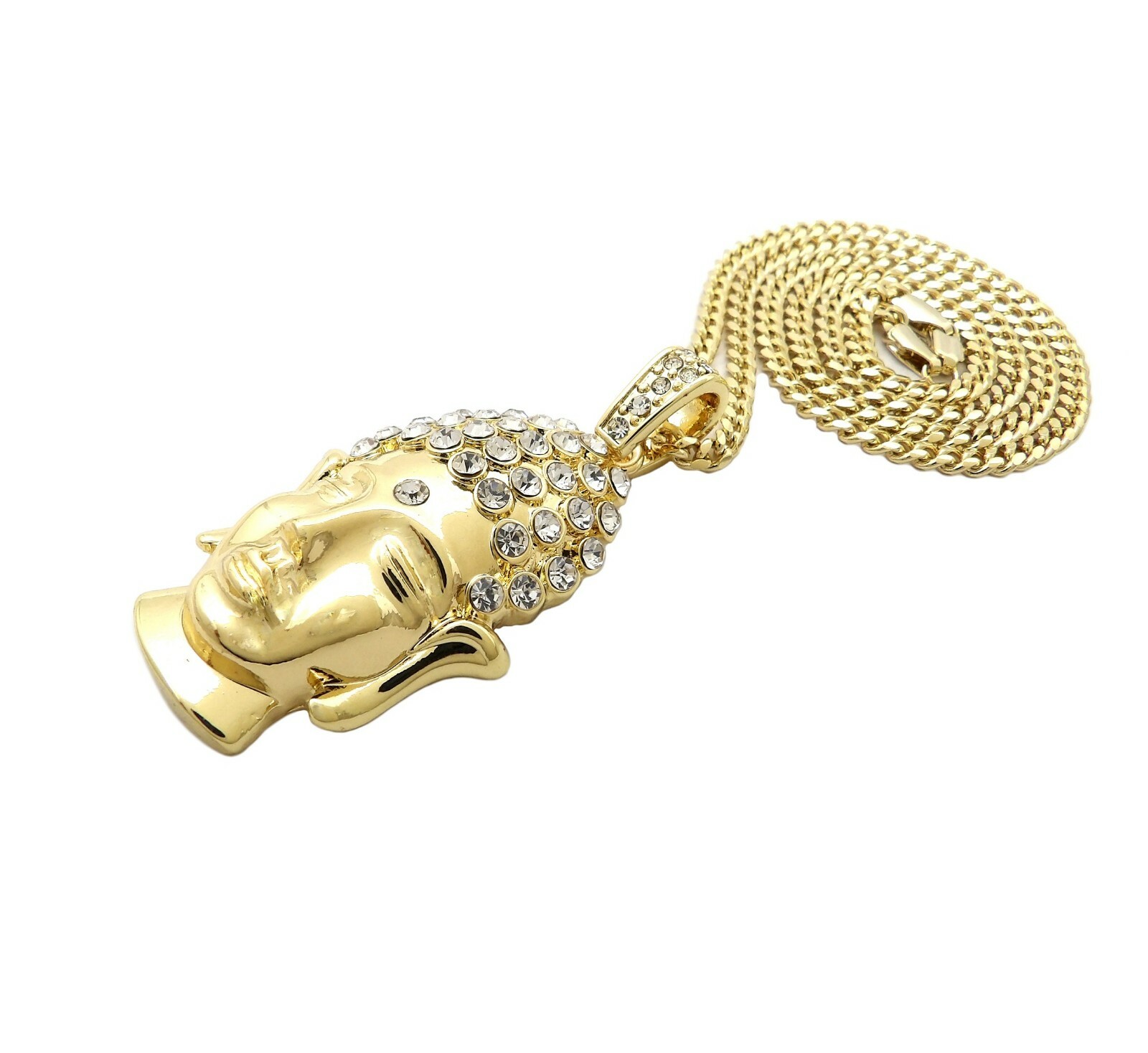 New Buddha Pendant & 24" Box/Cuban/Rope Chain Hip Hop Necklace XSP756 ...
