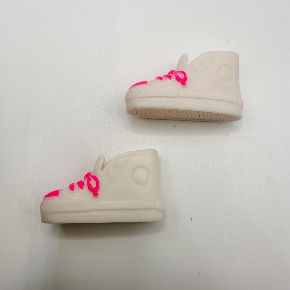 Mattel Barbie Teen Skipper White Pink Lace Up Tie High Top Sneakers VTG ...