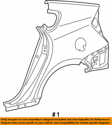 61602-47091 Toyota Panel, quarter, lh 6160247091, New Genuine OEM Part ...