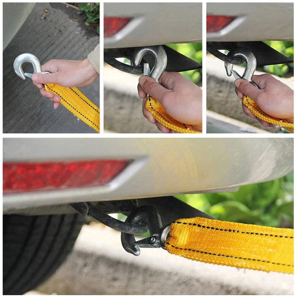 Heavy Duty Tow Strap 2"x 20' Rope Car Boat Trailer 17700Lb Towing ...