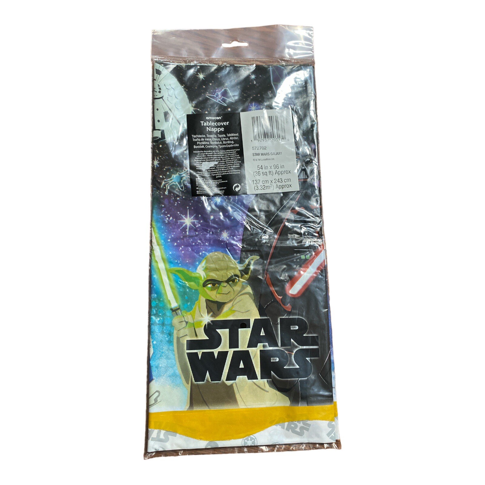 Star Wars Galaxy of Adventures Plastic Table Cover Kids Birthday Party ...