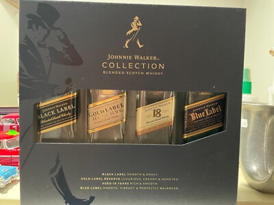 JOHNNIE WALKER COLLECTION Scotch Whisky 4 ct 200mL Bottle Sampler in ...